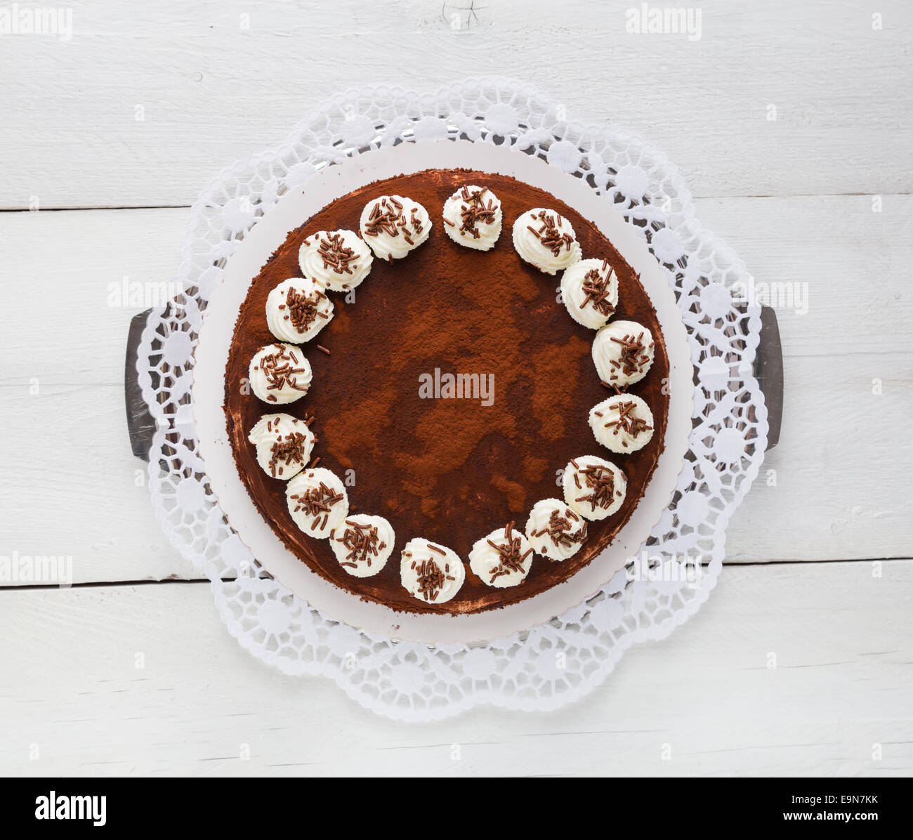 White cake birds eye view hi-res stock photography and images - Alamy