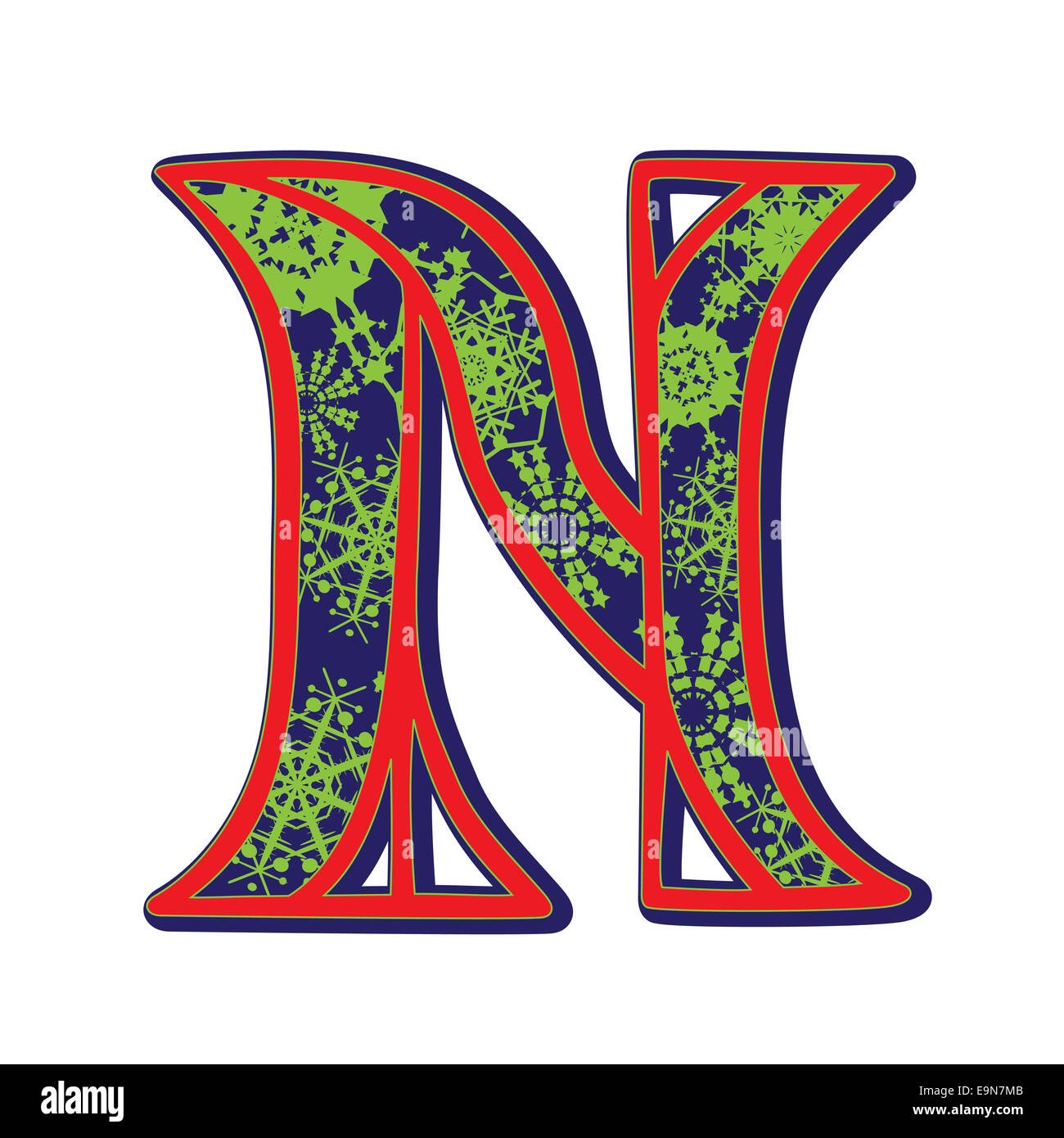winter letter N Stock Photo - Alamy