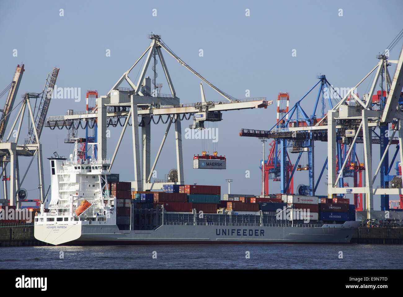 Container harbor Hamburg, Germany Stock Photo - Alamy