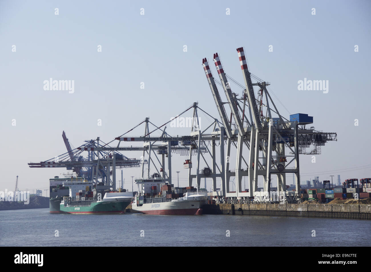 Container harbor Hamburg, Germany Stock Photo - Alamy