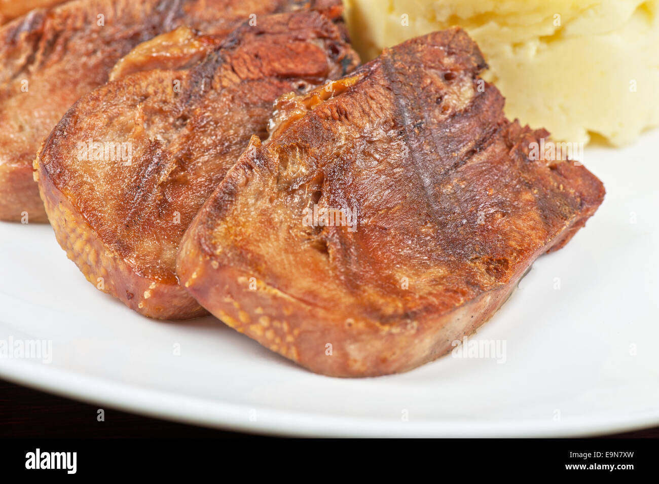 tongue with grilled vegetable Stock Photo - Alamy