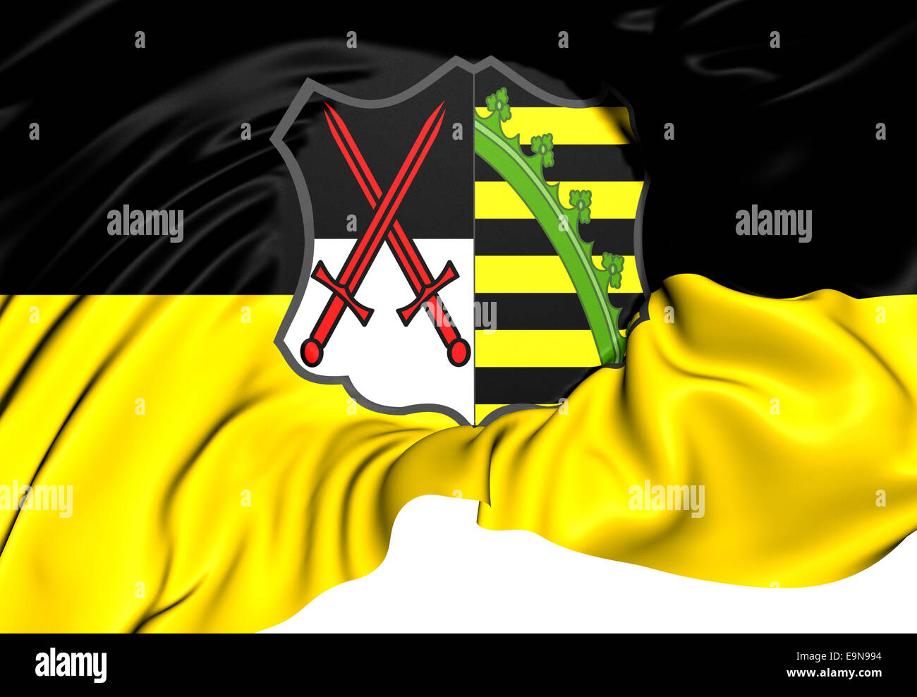 Electorate of Saxony Flag (1356-1806 Stock Photo - Alamy