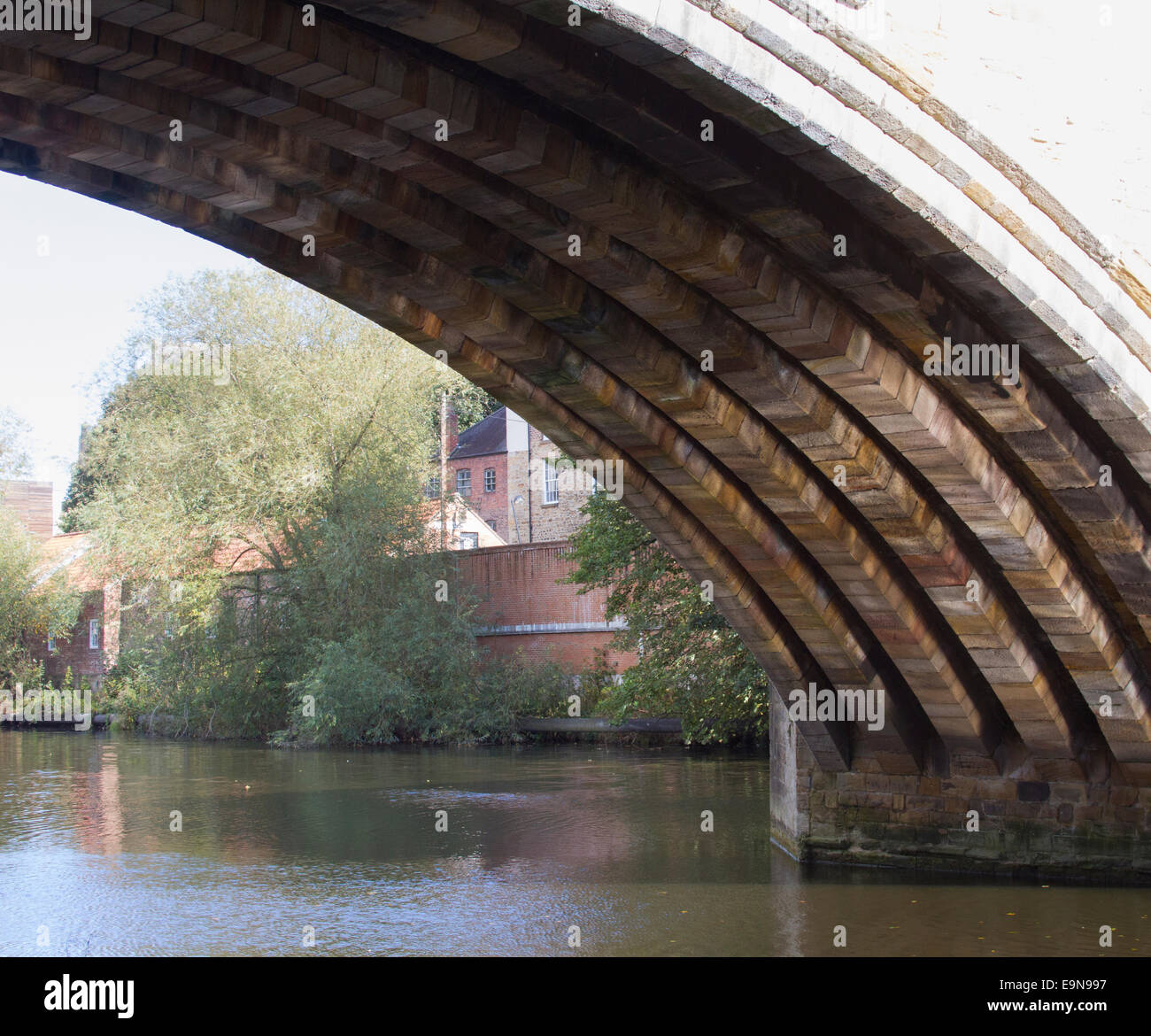 Reflections on stone bridge Stock Photo - Alamy
