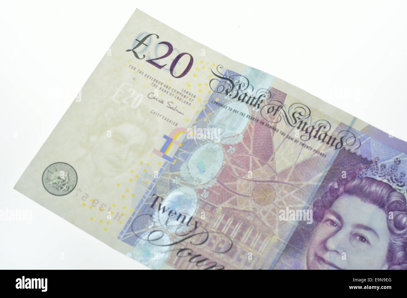 Twenty pound note detail Stock Photo - Alamy