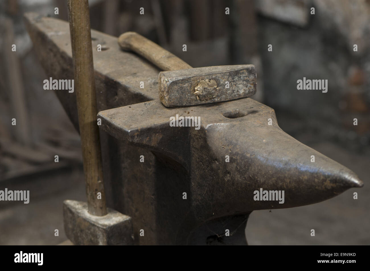 Anvil in a forge Stock Photo - Alamy