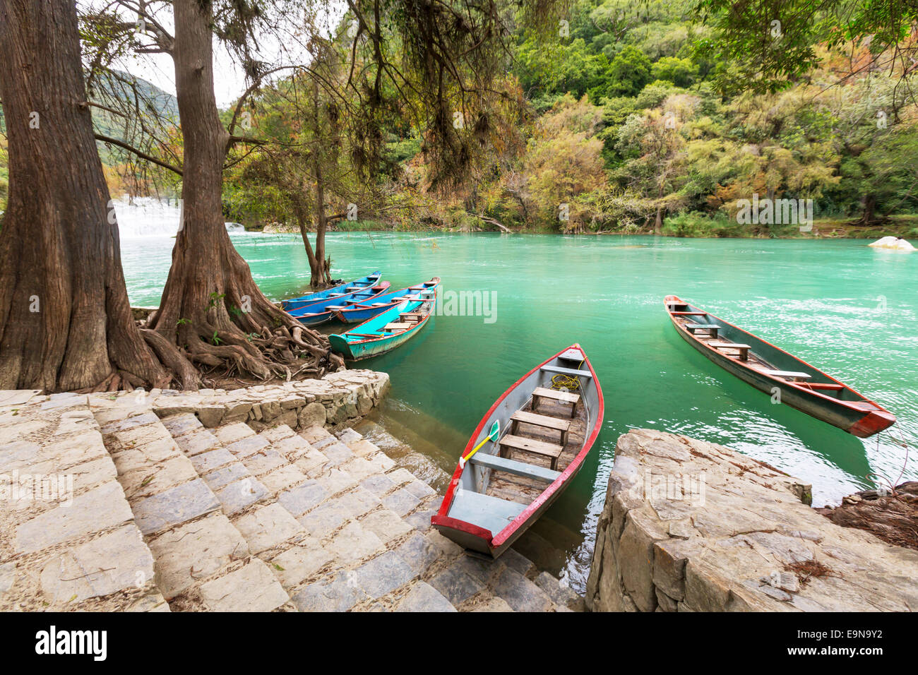 Boat in Mexico Stock Photo - Alamy