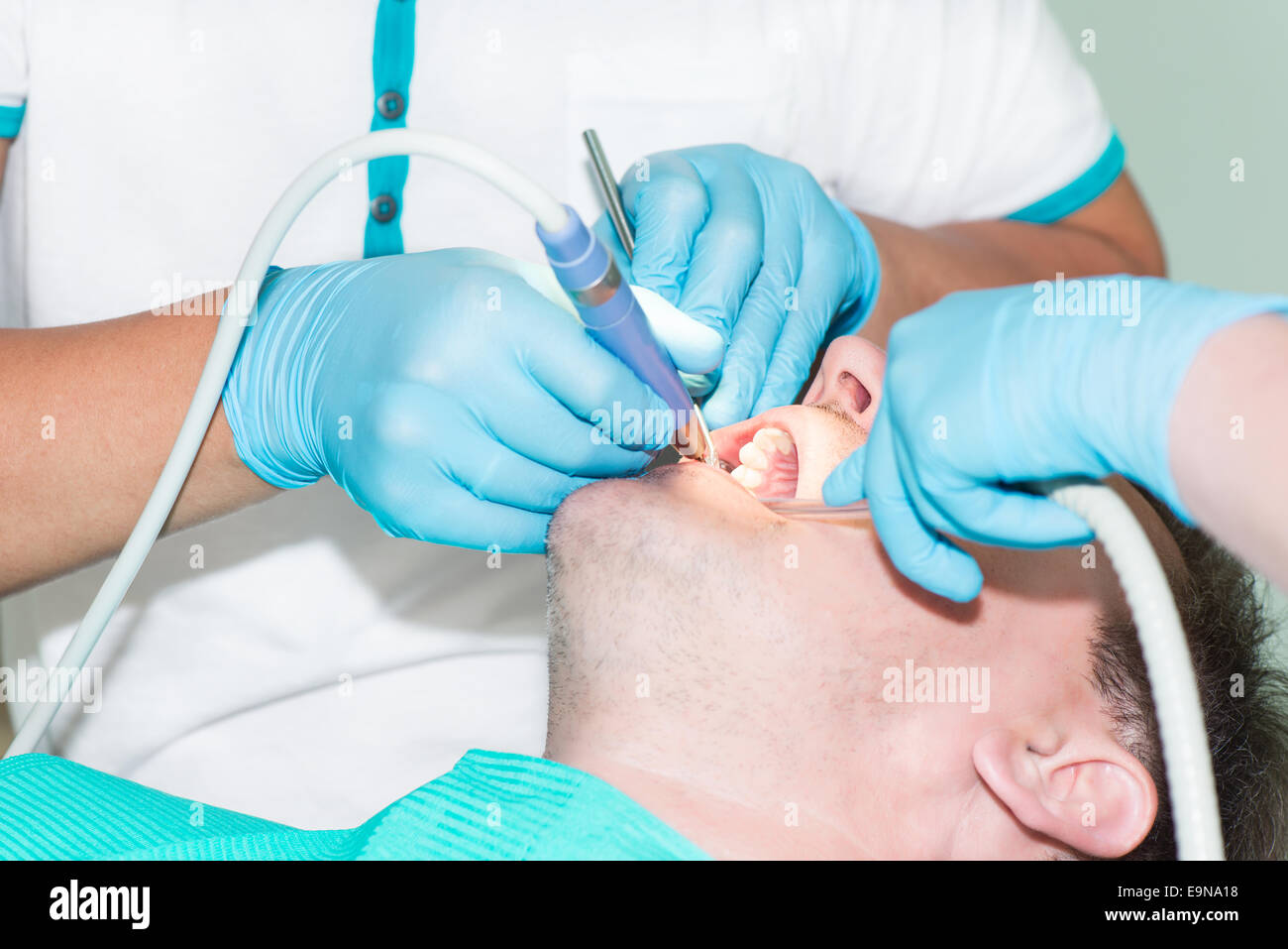 Dentist at work Stock Photo - Alamy