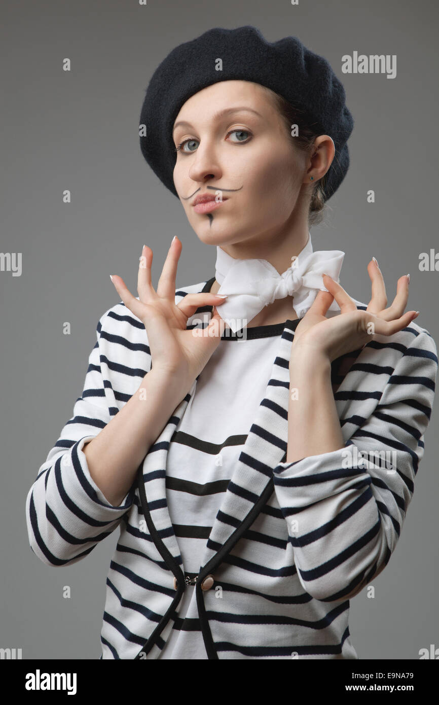 french style portrait of young woman Stock Photo - Alamy