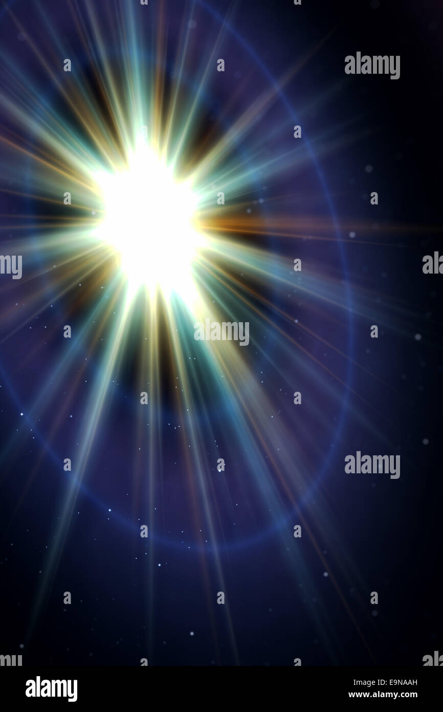 sunburst in space Stock Photo - Alamy