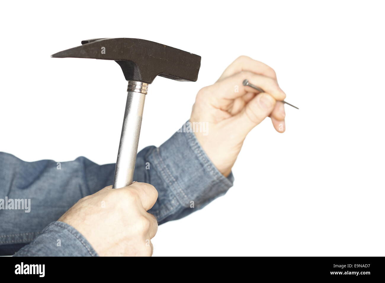 fixing with hammer Stock Photo - Alamy