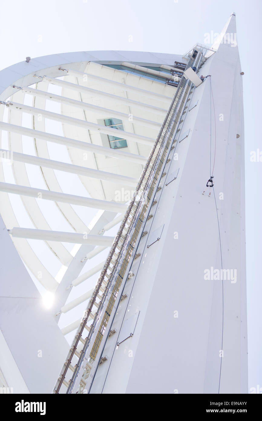 Intrepid centenarian Doris Long MBE is a tiny figure abseiling down the ...