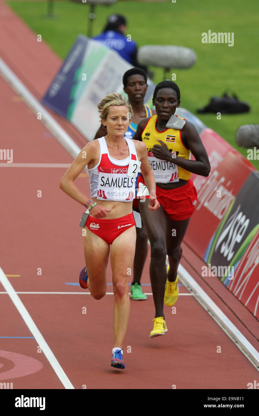 Sonia SAMUELS of England in the athletics in the womens 10000 metres ...