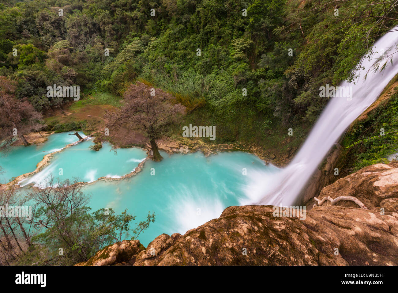 Waterfall in Mexico Stock Photo - Alamy