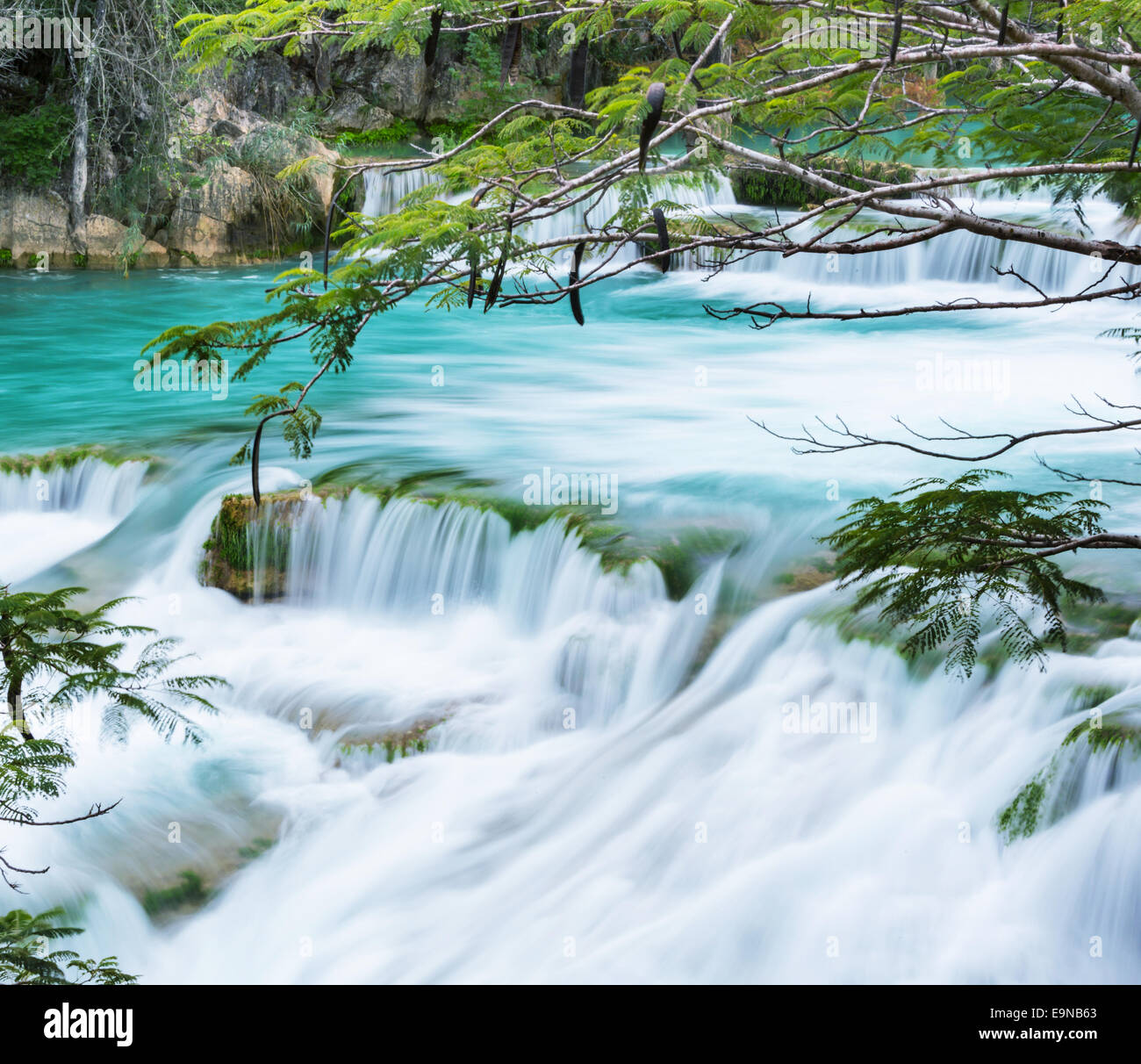 Waterfall in Mexico Stock Photo - Alamy
