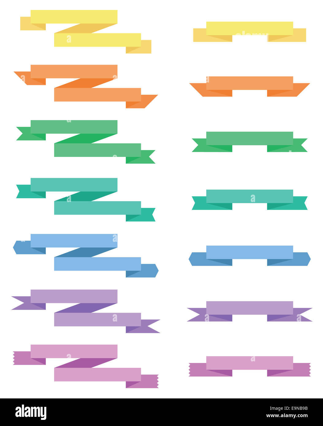 A set of different colorfull ribbons Stock Photo - Alamy