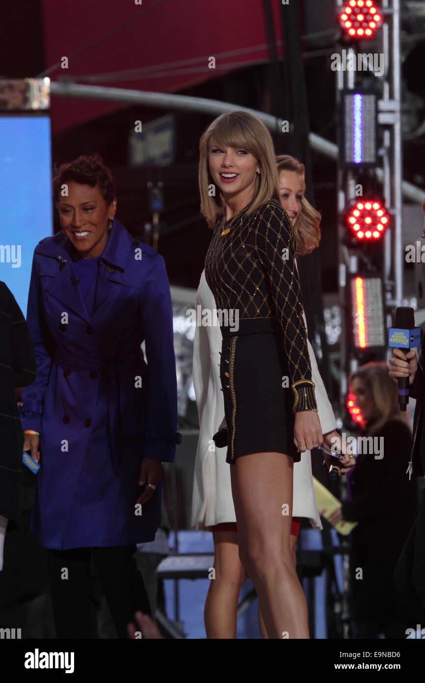 New York, USA. 30th Oct, 2014. Taylor Swift performs in New York City's ...