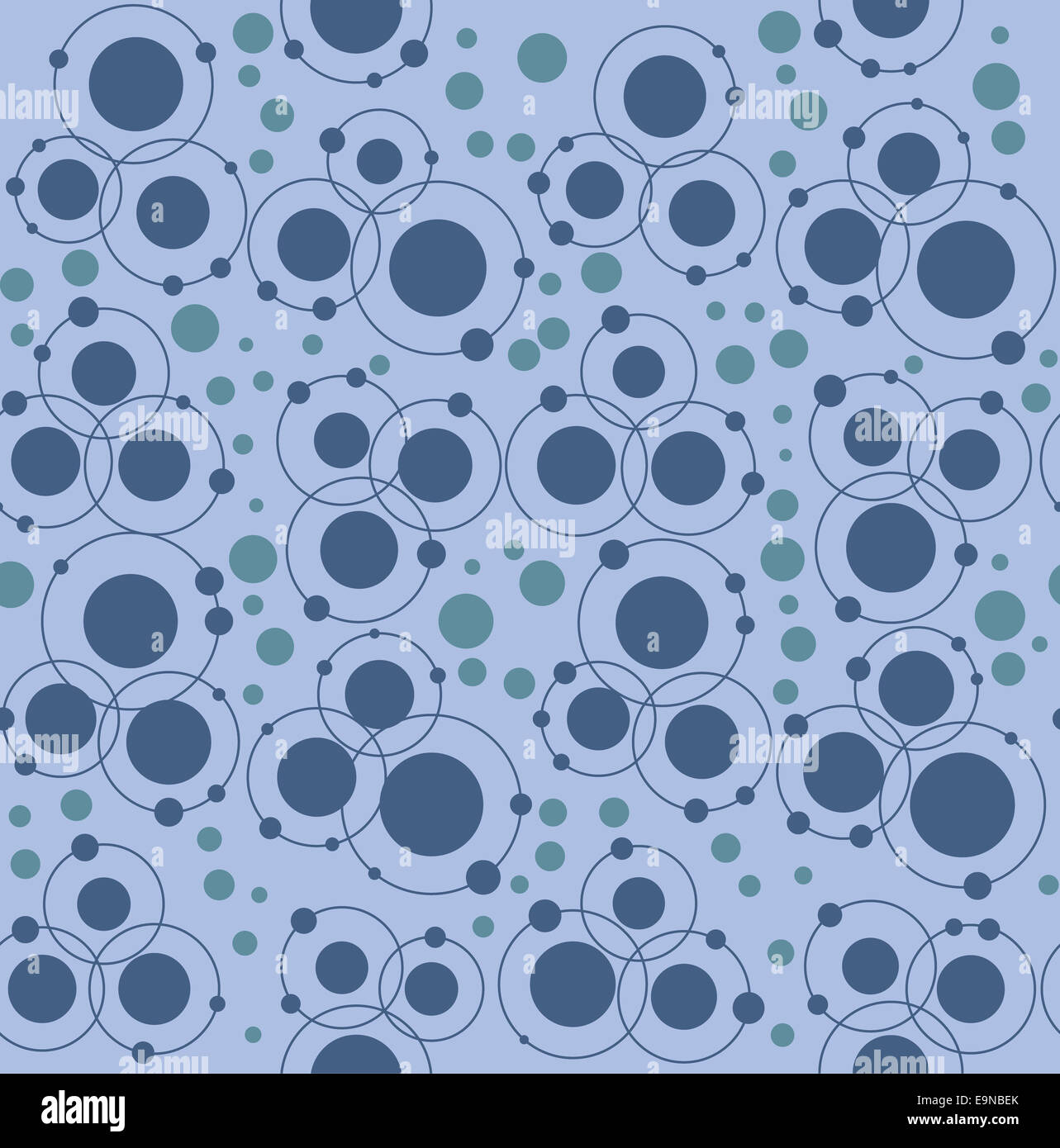 Seamless circles pattern, blue tones Stock Photo - Alamy
