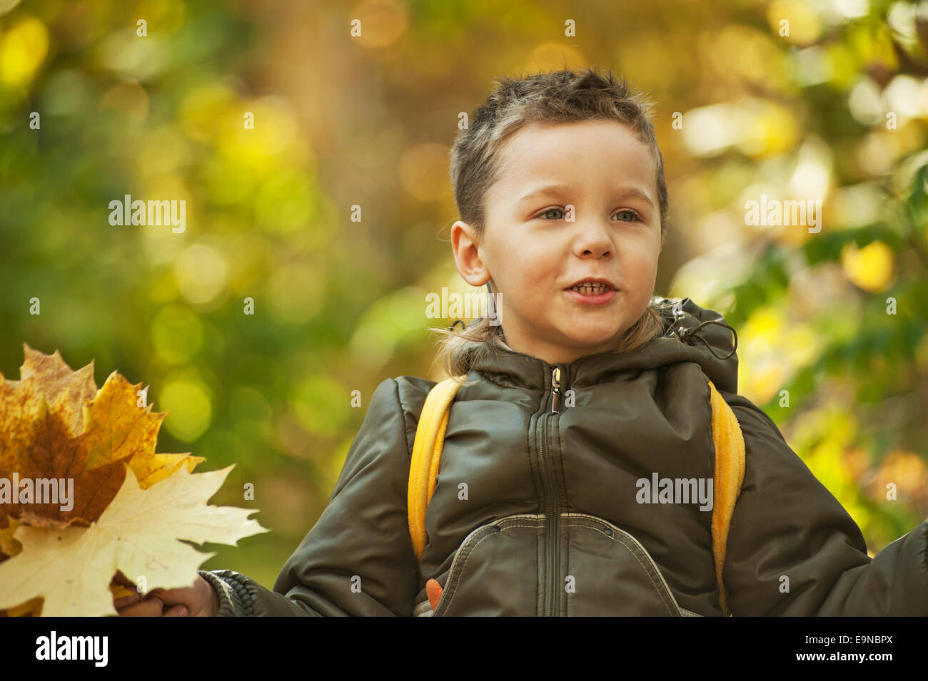 autumn baby boy Stock Photo - Alamy