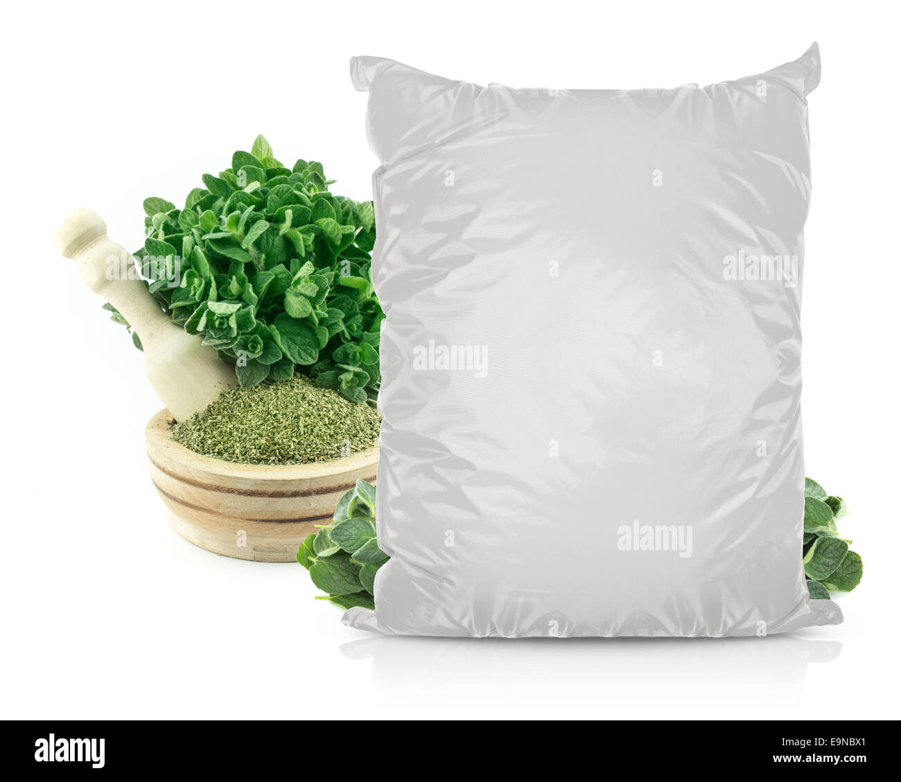 White Blank Foil Food Bag Stock Photo - Alamy