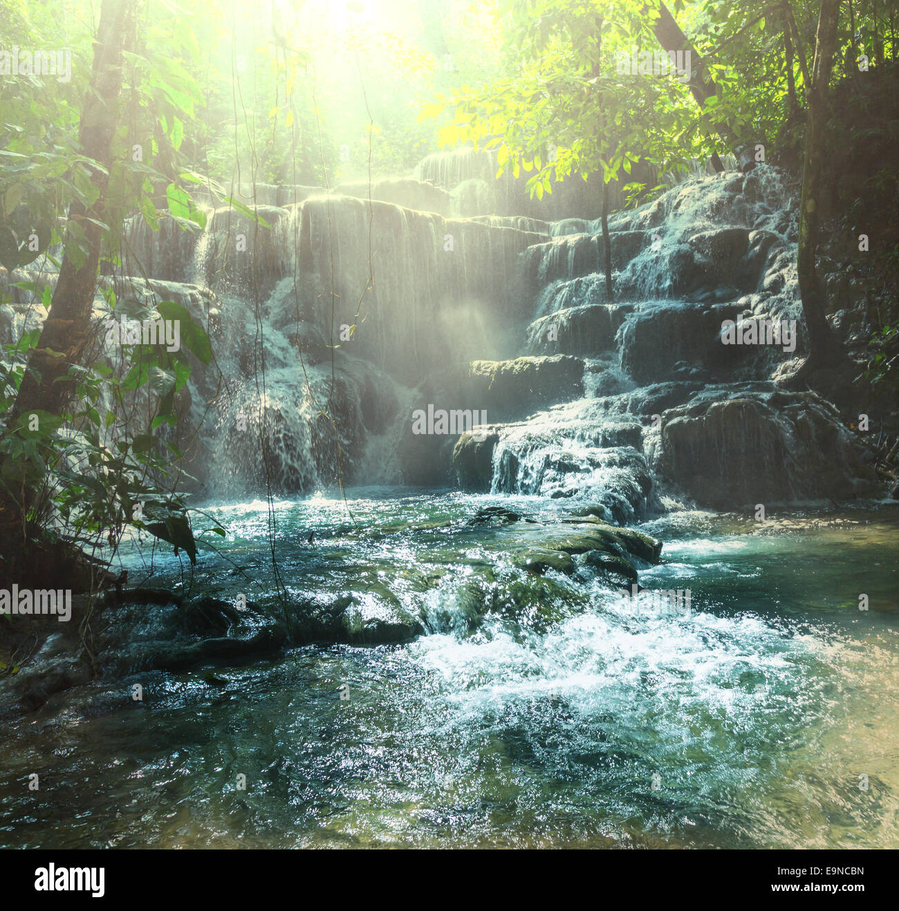 Waterfall in Mexico Stock Photo - Alamy