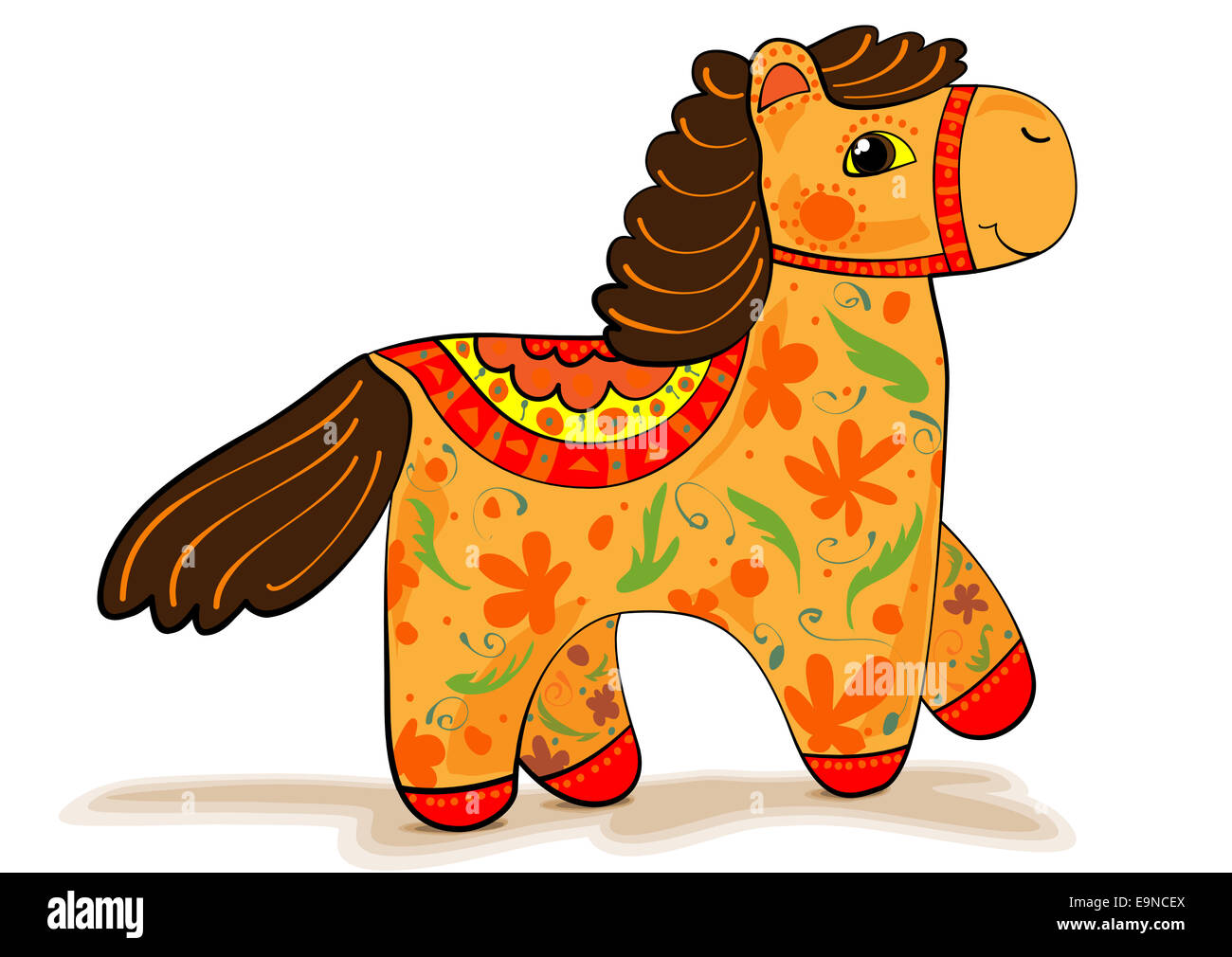 orange horse figurine Stock Photo - Alamy