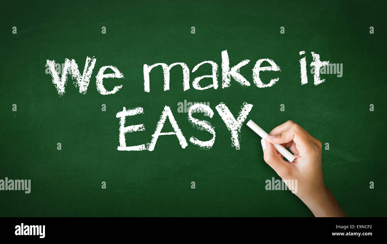 We make it easy Chalk Illustration Stock Photo - Alamy