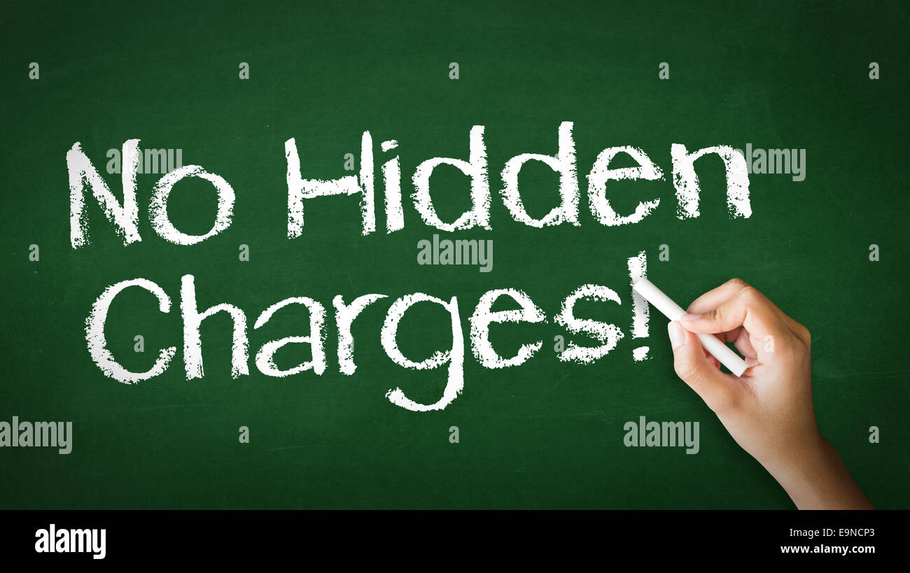No Hidden Charges Chalk Illustration Stock Photo - Alamy