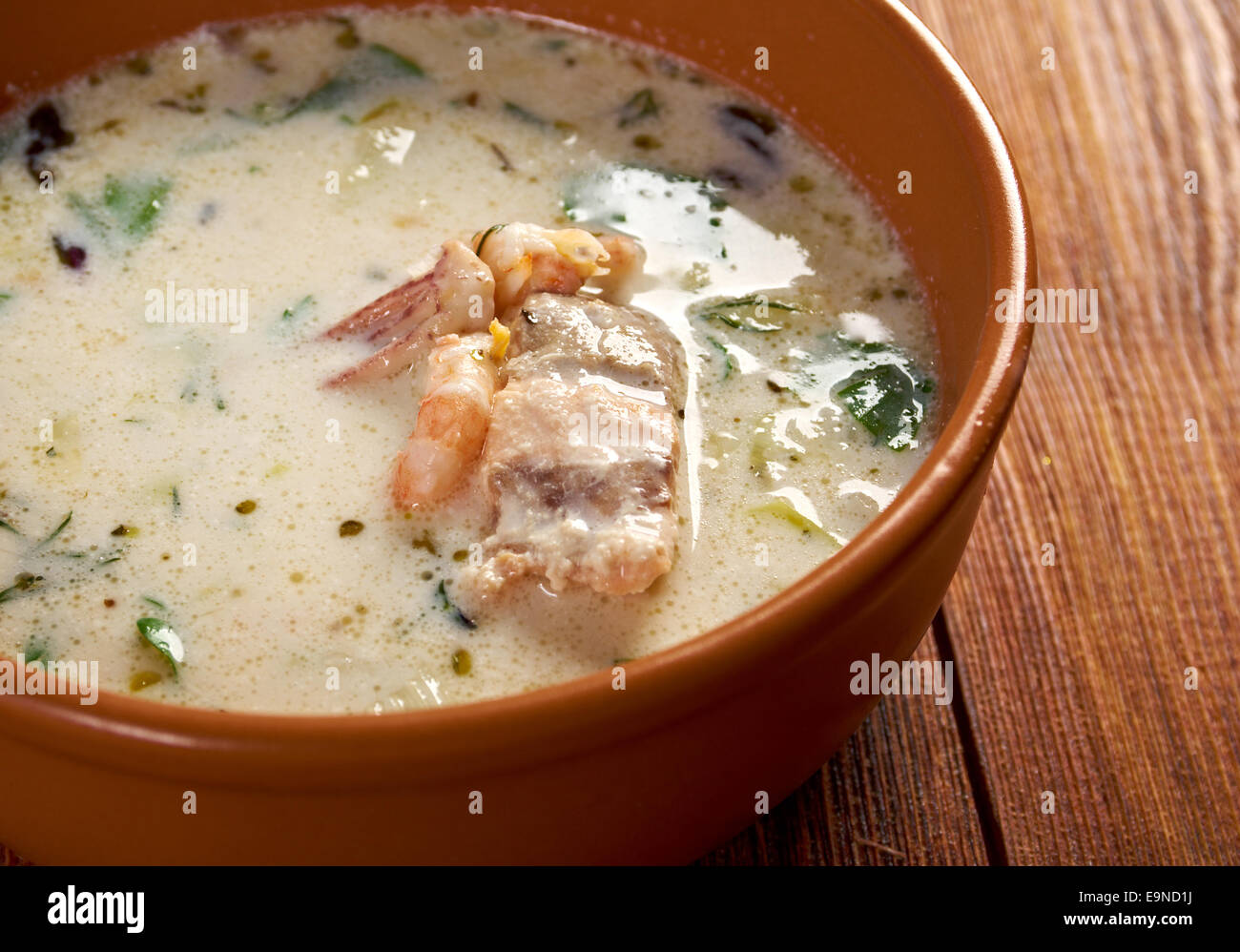 Wholesome haddock chowder seafood appetizer hi-res stock photography ...
