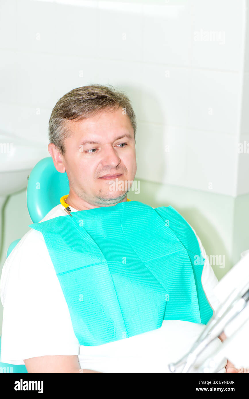 Portrait of men in dentist office Stock Photo - Alamy
