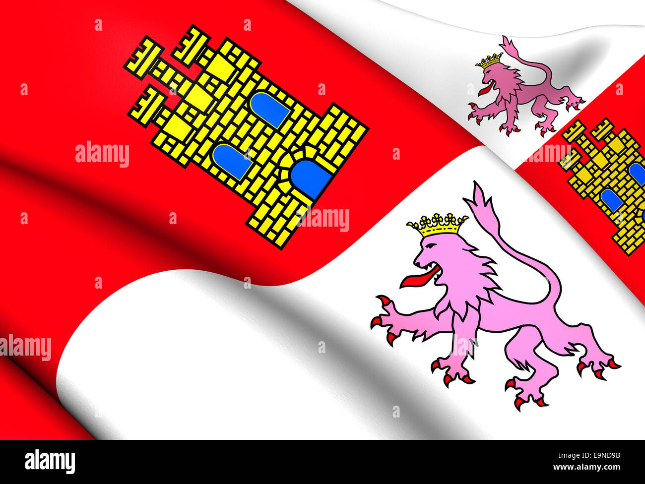 Flag leon province spain close hi-res stock photography and images - Alamy