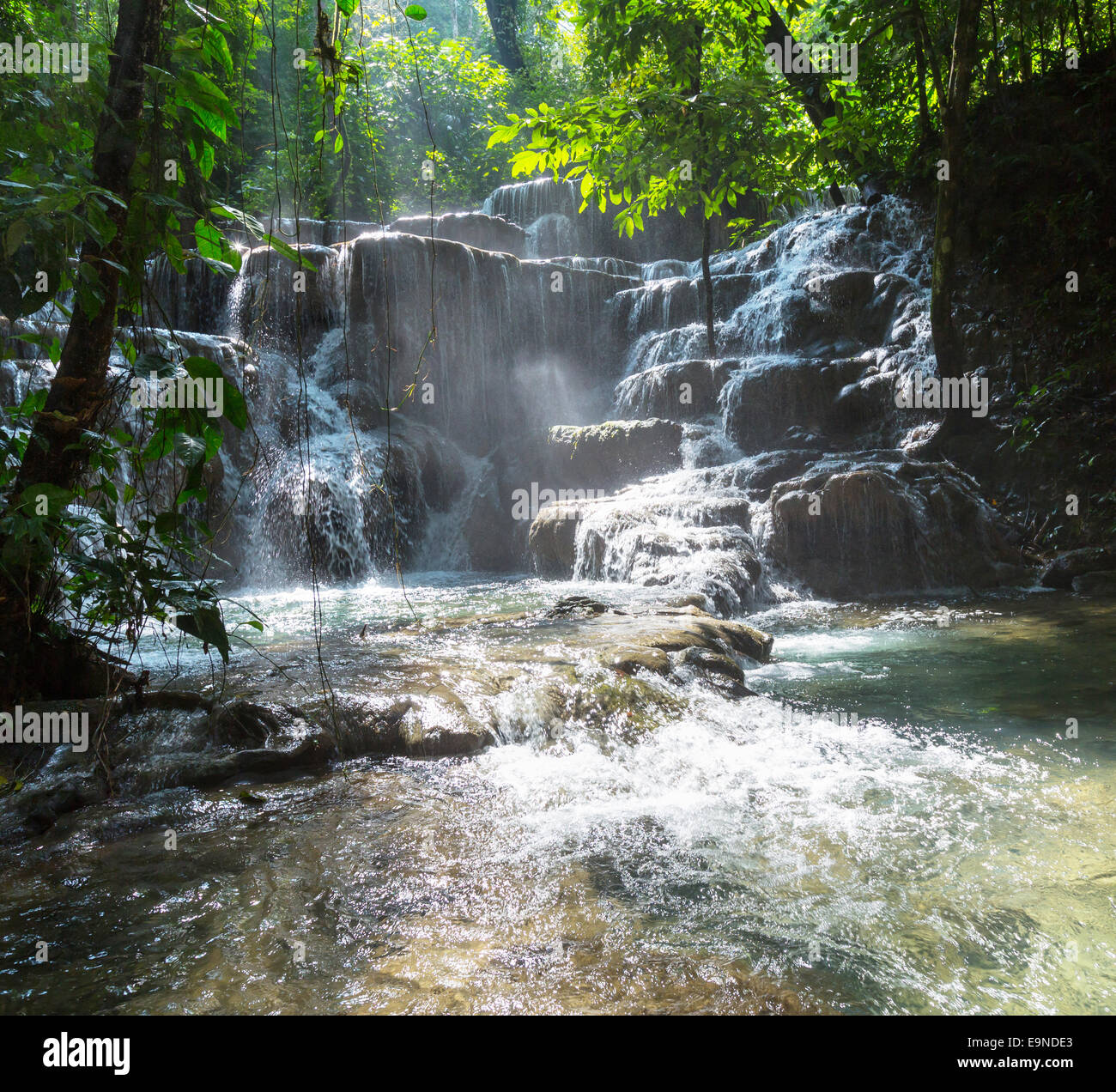 Waterfall in Mexico Stock Photo - Alamy