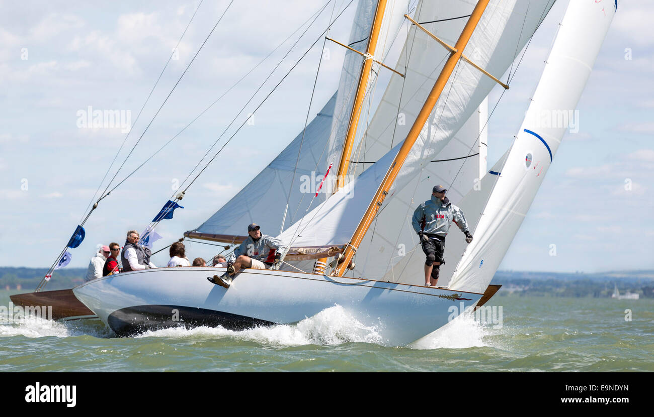 The Eight Metre yachts competing in the Panerai British Classic Week ...