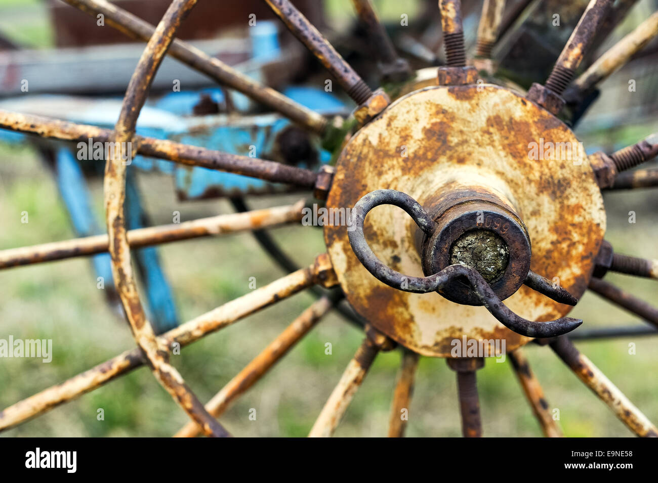 old tedder for agriculture Stock Photo - Alamy