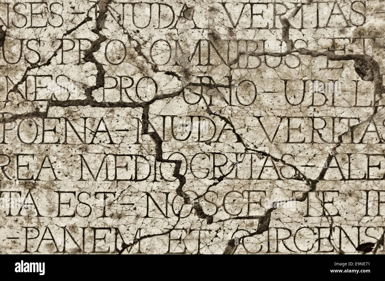 Roman latin letters wall hi-res stock photography and images - Alamy