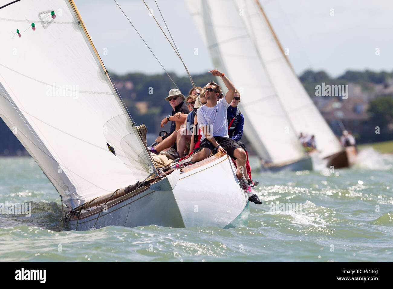 The Eight Metre yacht Helen competes in the Panerai British Classic ...