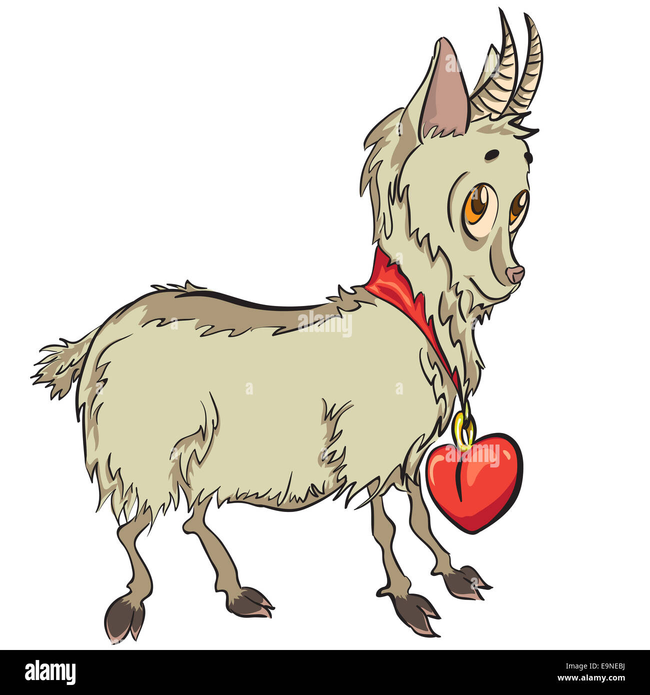 little goat with heart Stock Photo - Alamy