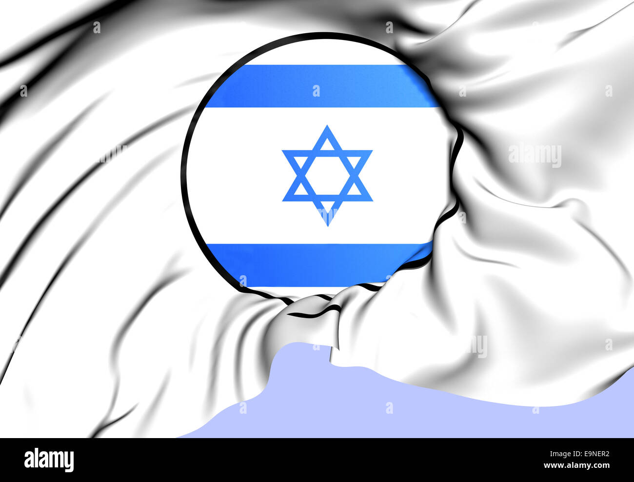 Israel Flag Round Stock Photo - Alamy