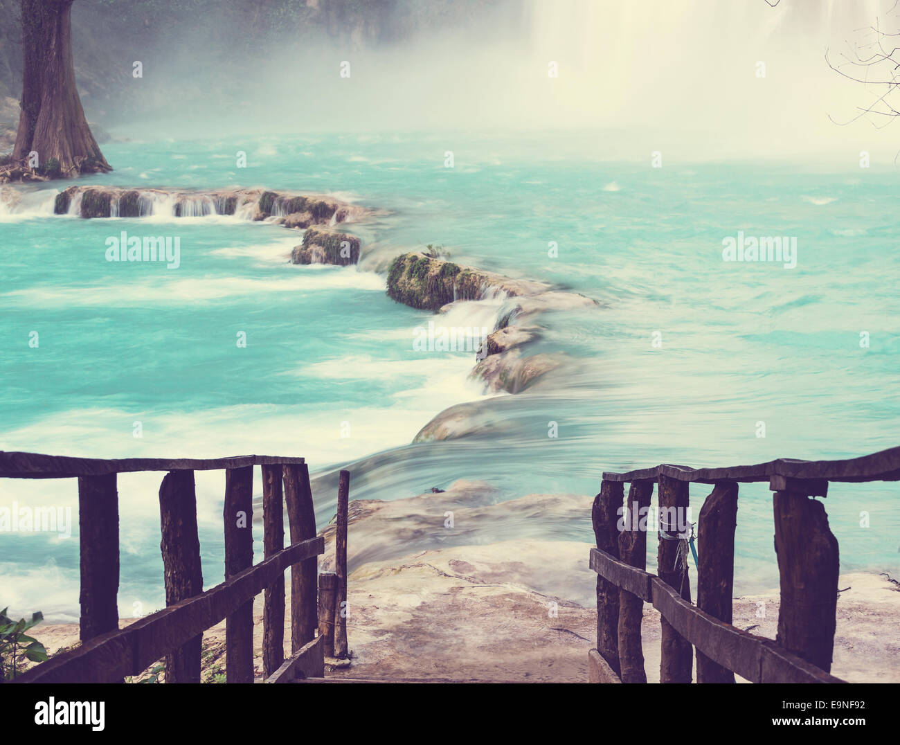 Waterfall in Mexico Stock Photo - Alamy
