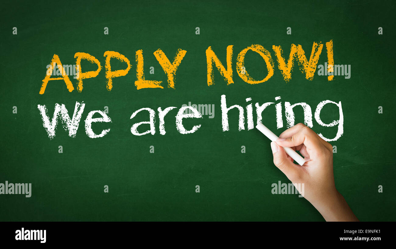We Are Hiring Chalk Illustration Stock Photo - Alamy