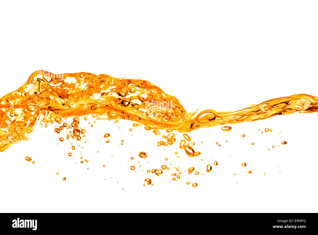 orange water splash isolated on white Stock Photo - Alamy