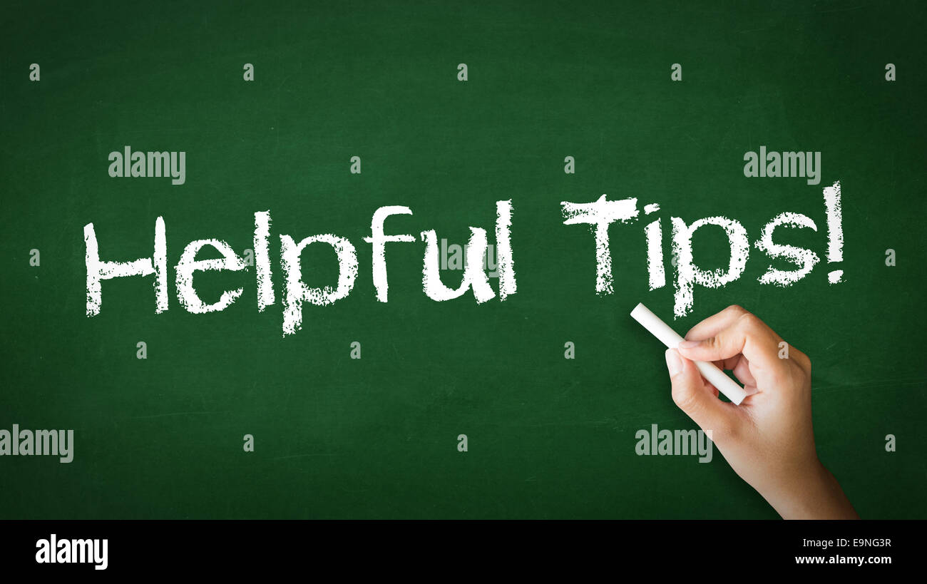 Helpful Tips Chalk Illustration Stock Photo - Alamy