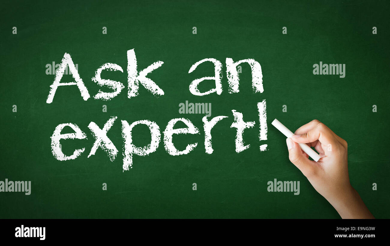 Ask an Expert Chalk Illustration Stock Photo - Alamy