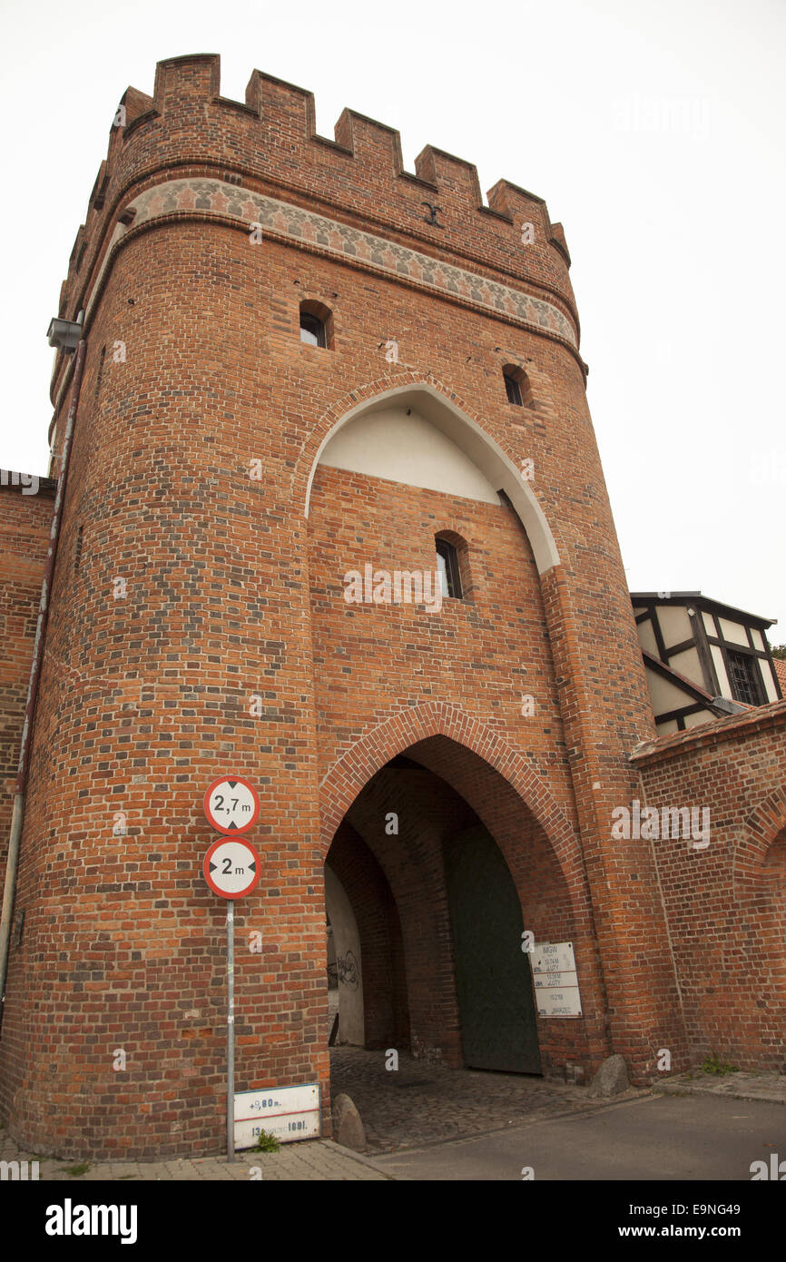 Bridge Gate, the last Gothic gate to be built in Torun, Poland, erected ...