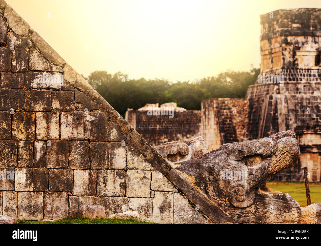 Pyramid detail in Mexico Stock Photo - Alamy