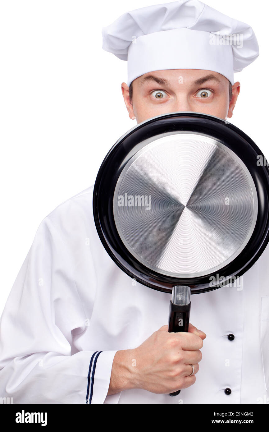 chef with pan Stock Photo - Alamy