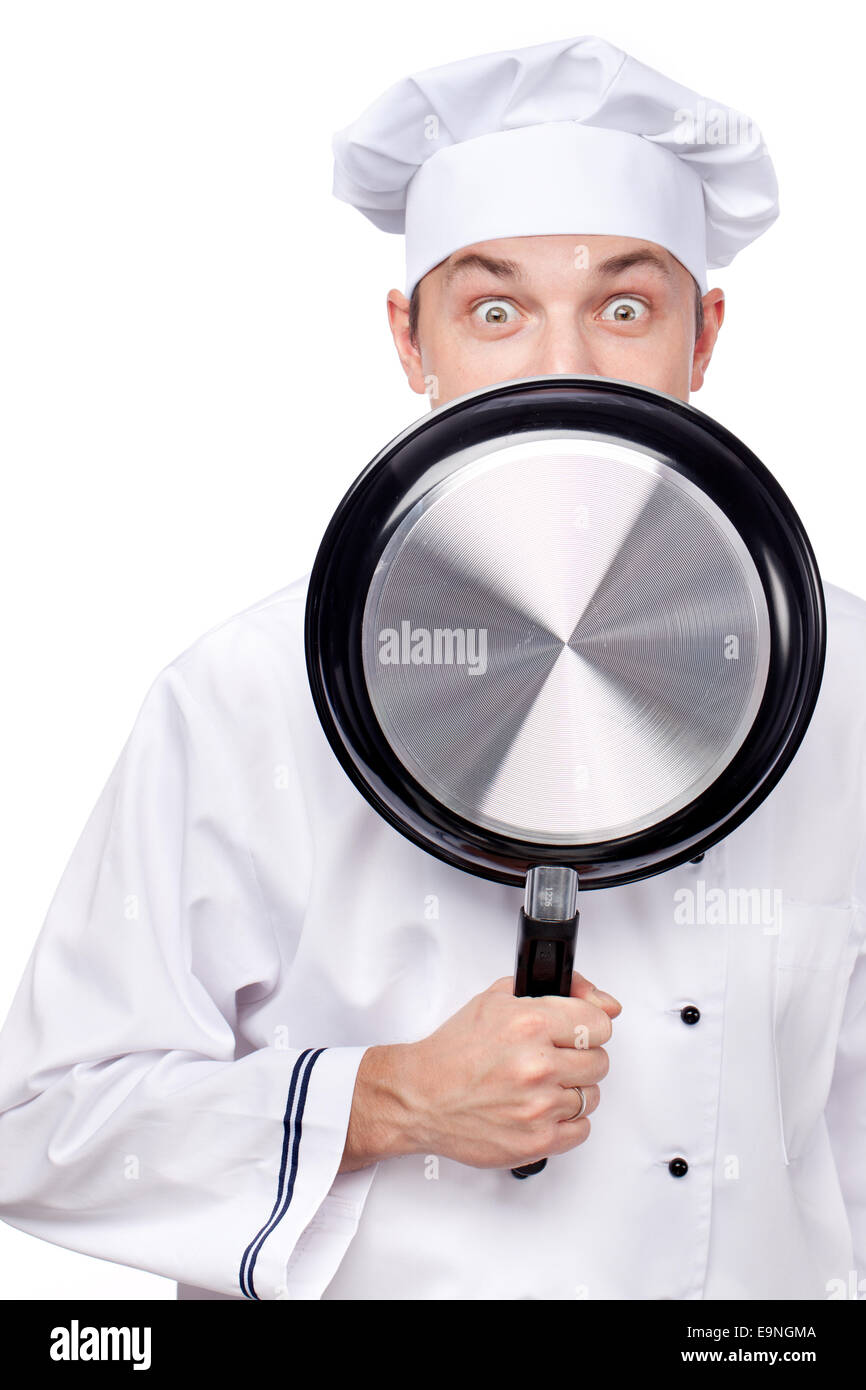 chef with pan Stock Photo - Alamy
