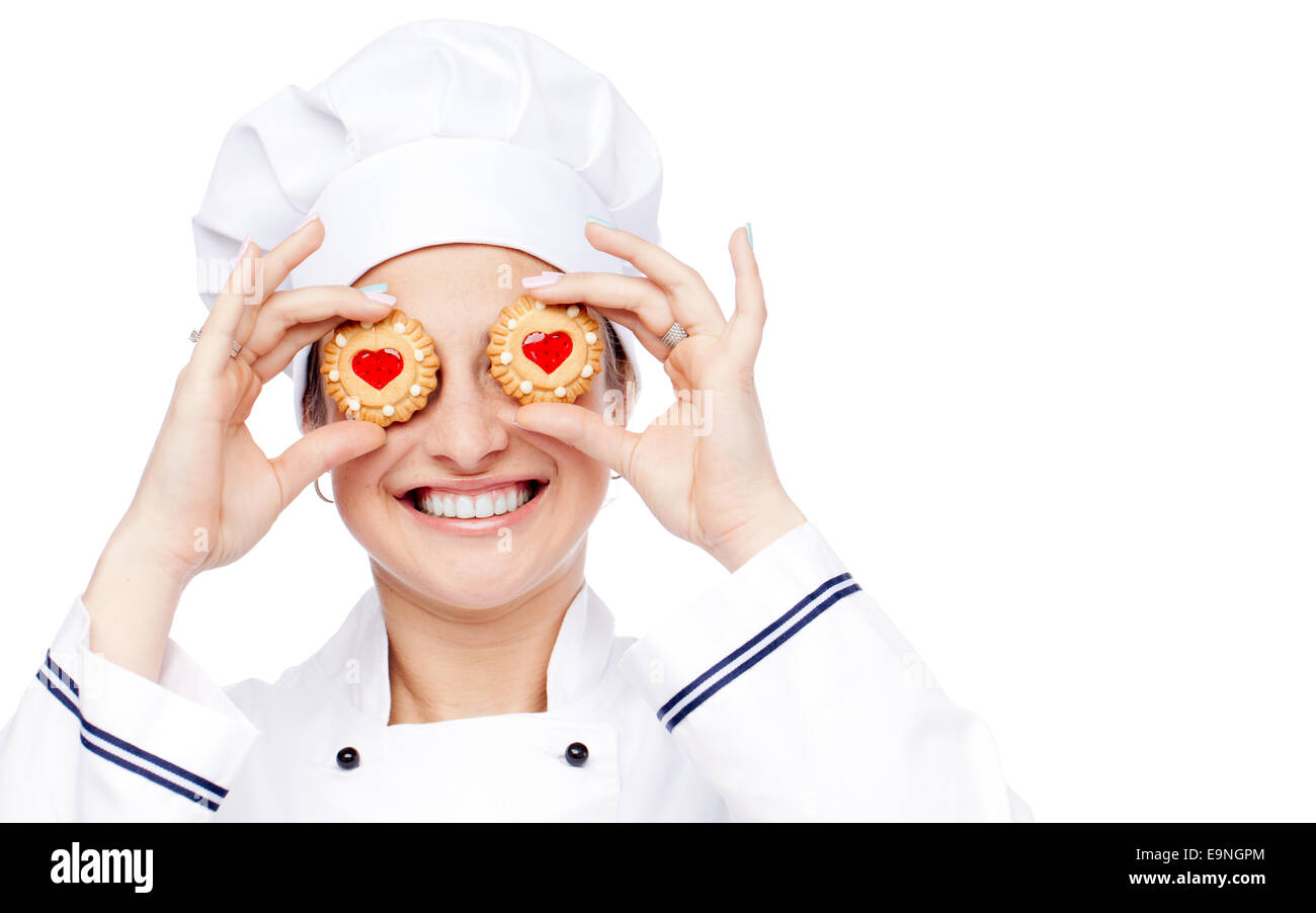 chef with biscuit Stock Photo - Alamy