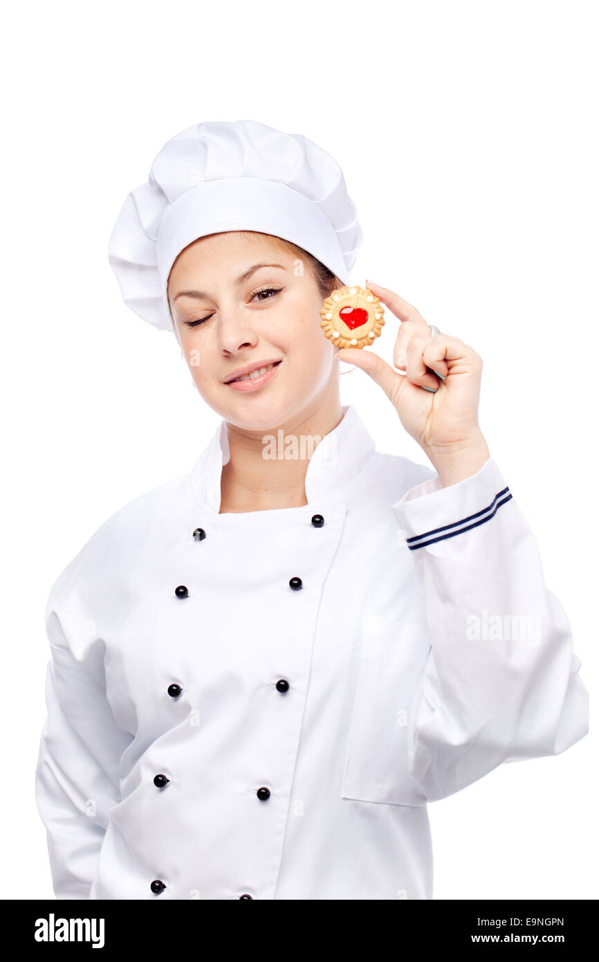 chef with biscuit Stock Photo - Alamy