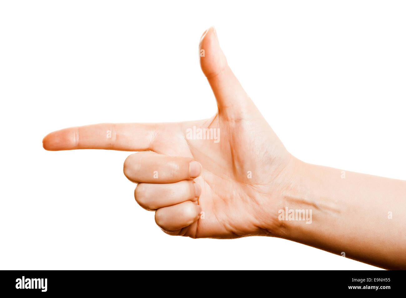 hand gun on a white background Stock Photo - Alamy