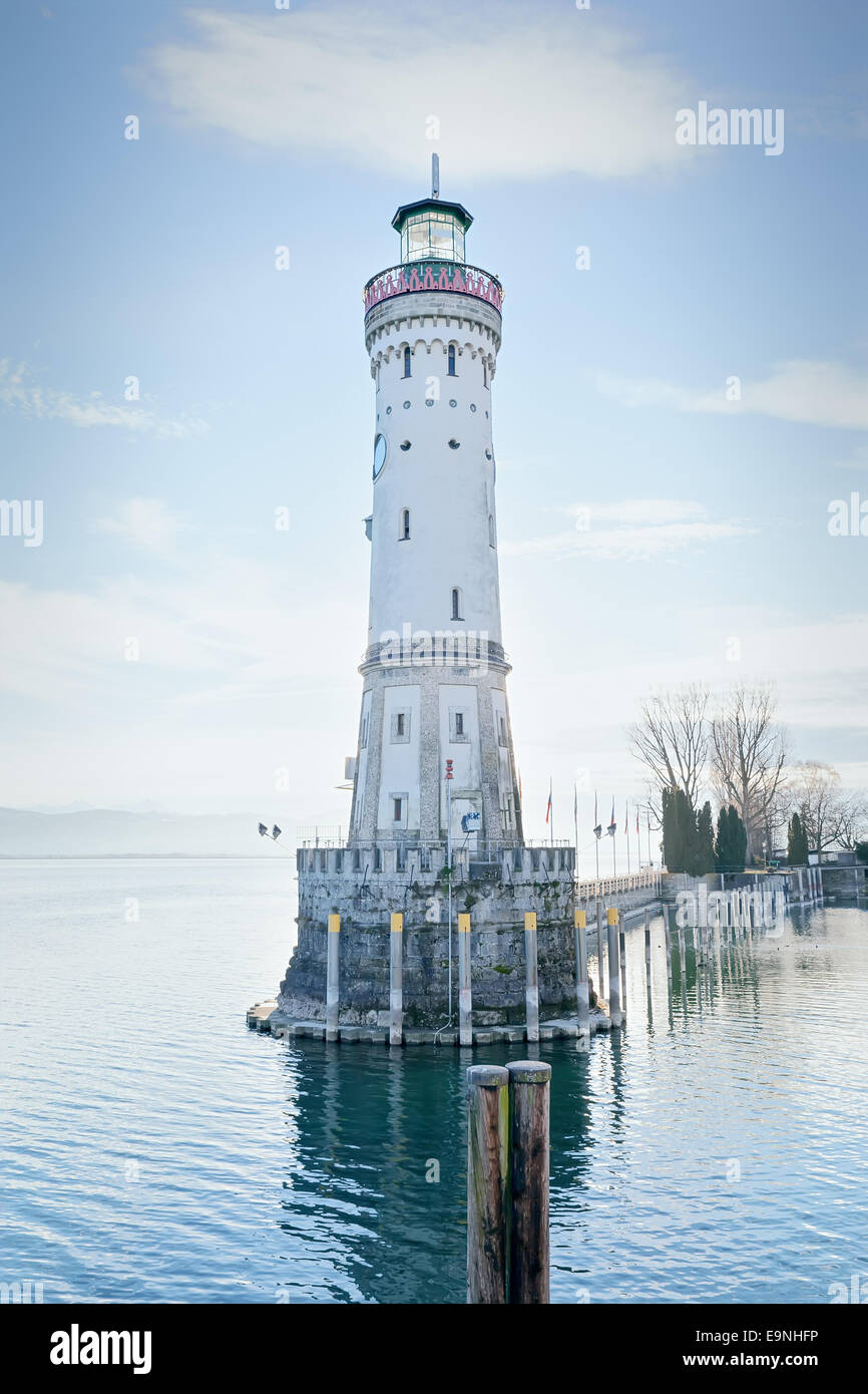 Lindau harbour lighthouse boat hi-res stock photography and images - Alamy